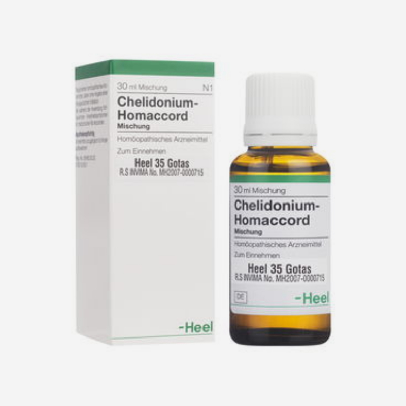 CHELIDONIUM HOMACCORD GOTAS X30ML HEEL - Apoteka Natural