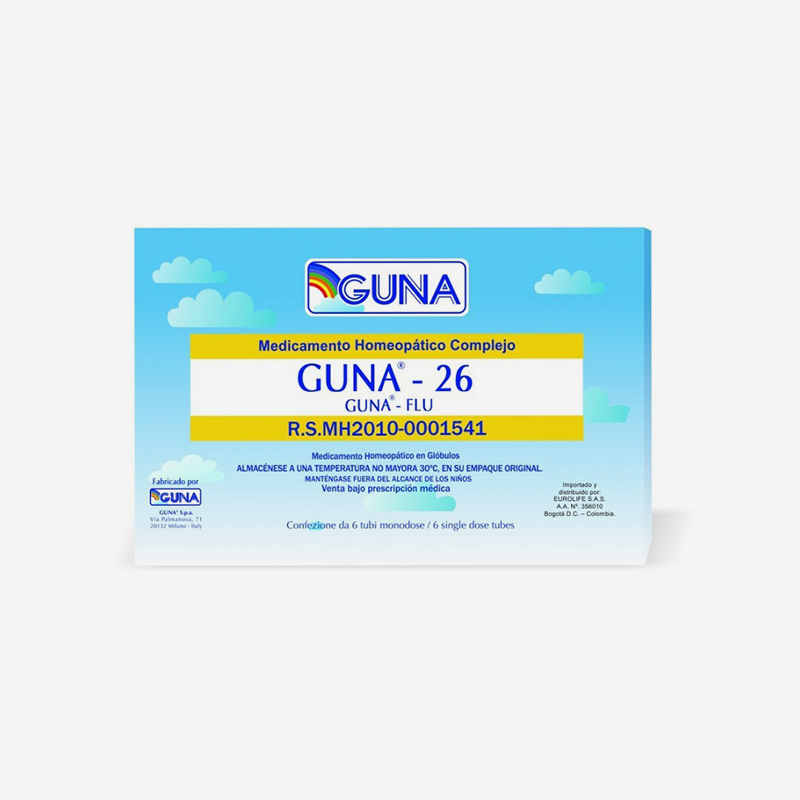 FLU GUNA-26 GLOBULOS TUBOS X6 GUNA - Apoteka Natural